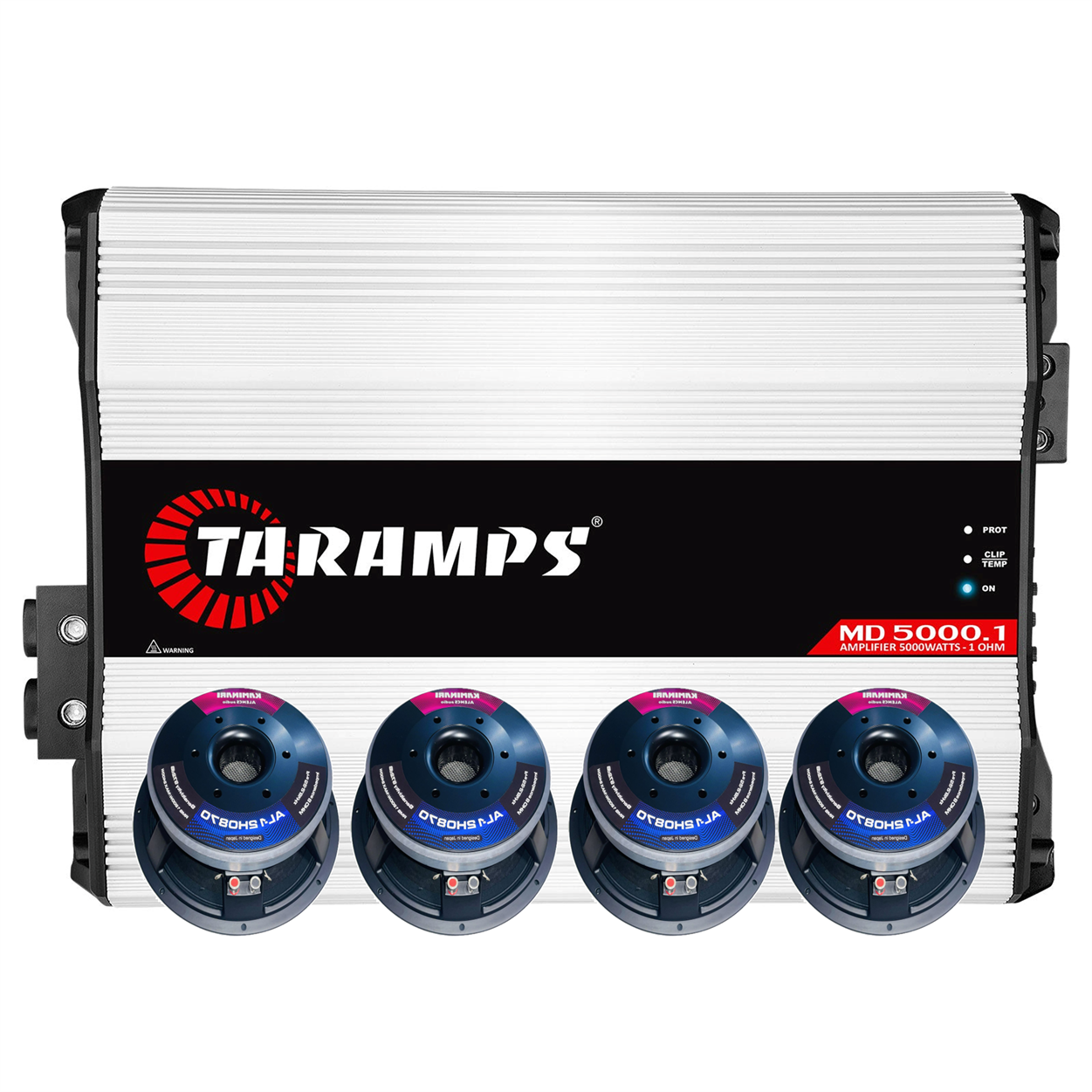 MD 5000.1, 5000w RMS, 1channel 2Ω + Kaminari 12 inch High pressure mid ...